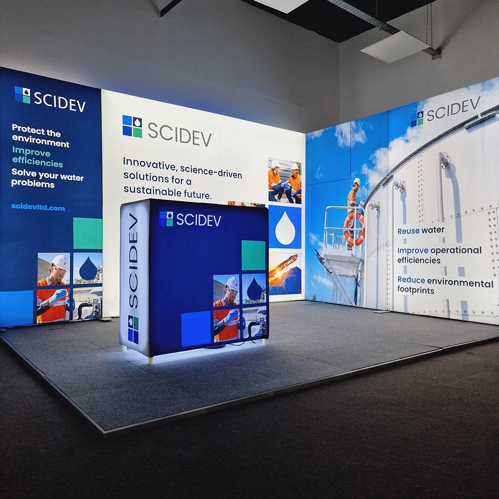 Our Work I Modular Exhibition Lightboxes I Scidev I 5 Studio UK